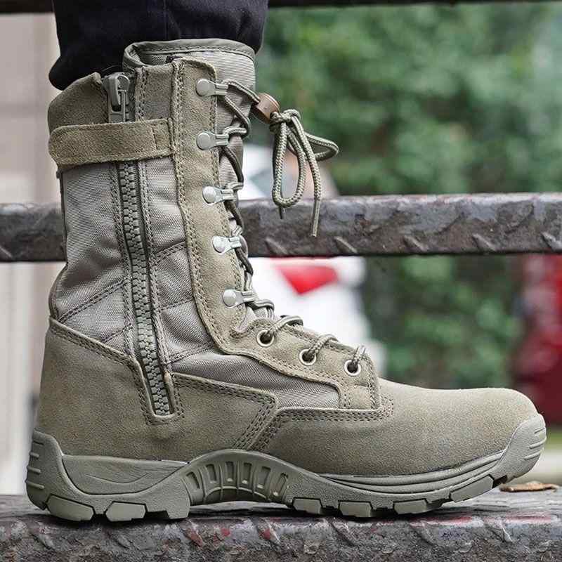 ・カテゴリ: 靴・スタイル: 軍装・靴面素材: 網布・靴底素材: 橡胶・靴頭形状: 圓頭・靴跟高さ: 低跟（1-3cm）・靴跟形状: 方跟・靴款: 騎士靴・流行要素: 皮革拼接・機能: 増高,透気,防滑,保暖,吸汗,減震・筒高: 高筒・厚み...