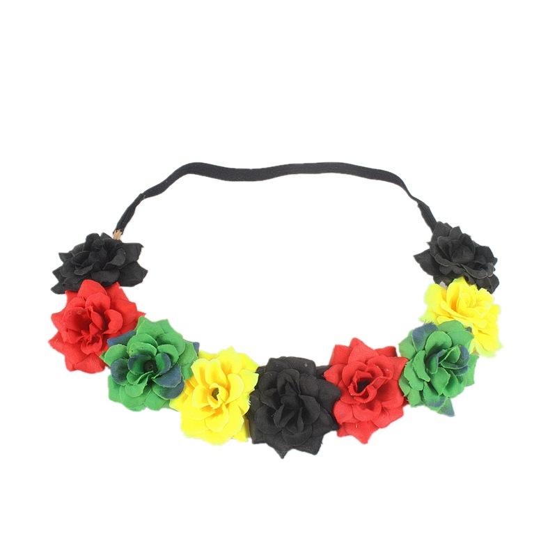 ・種類: 発箍、発帯・スタイル: 女式・デザイン: 花卉・流行要素: 波西米亚、花朵、花卉・カラー展開: 赤、黄色、黒、彩色、黒赤、墨緑、粉色、金、銀、金銀、粉色+黄色