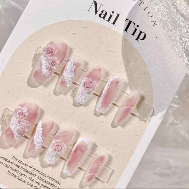 ・スタイル: 辣妹、甜酷・款式: 長款、着用式・柄: ローズ、リボン