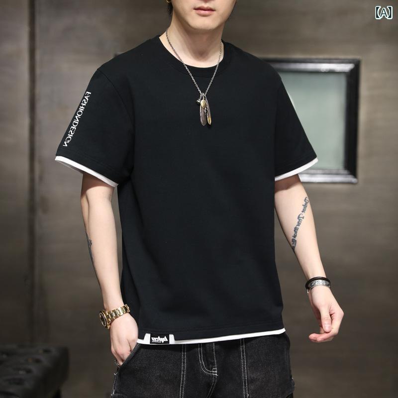 ・カテゴリ: Tシャツ・スタイル: 潮流・主な素材: ポリエステル100%・柄: 純色・版型: ワイド・袖丈: 短袖・袖型: 普通・スタイル: プルオーバー・ネックライン: クルーネック・カラー展開: ブラック、ホワイト・サイズ展開: M、...