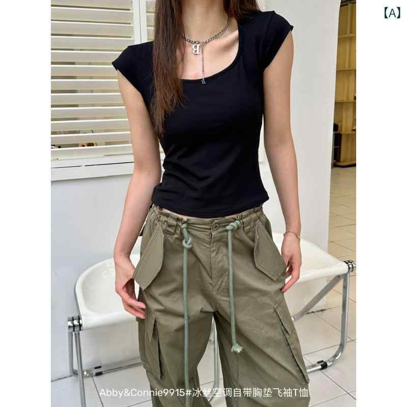 ・主な素材: 粘胶纤维90-95%・柄: 単色・スタイル: 通勤・袖丈: 短袖・カラー展開: ブラック、ホワイト、レトロレッド、ハイグレージュ、ベージュ、コーヒー・サイズ展開: M(40-50kg)、L(50-60kg)、XL(60-70k...