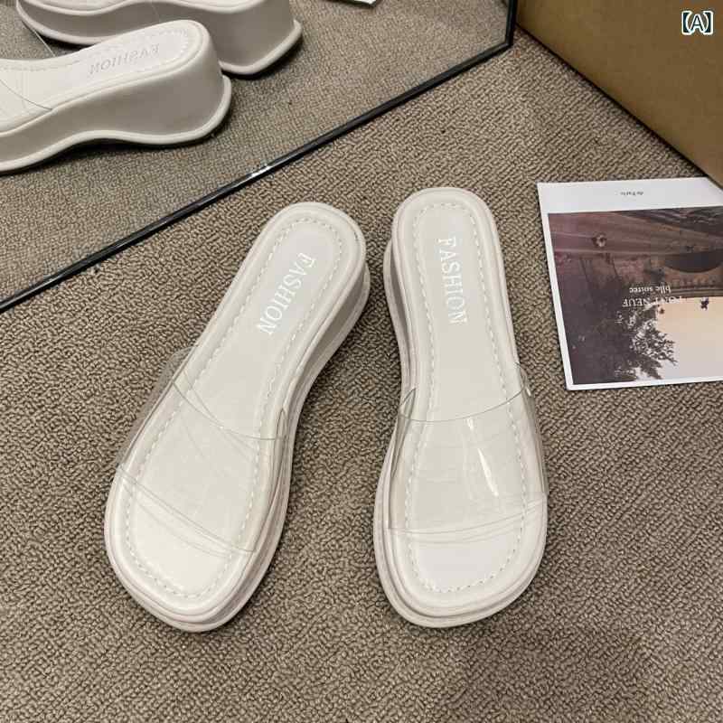 ・カラー展開: 米白色、杏色・サイズ展開: 35、36、37、38、39、40・カテゴリ: 一字型サンダル・アッパー素材: PU・スタイル: 韓国風・つま先形状: ラウンドトゥ・ソール素材: 橡胶・ライニング素材: PU