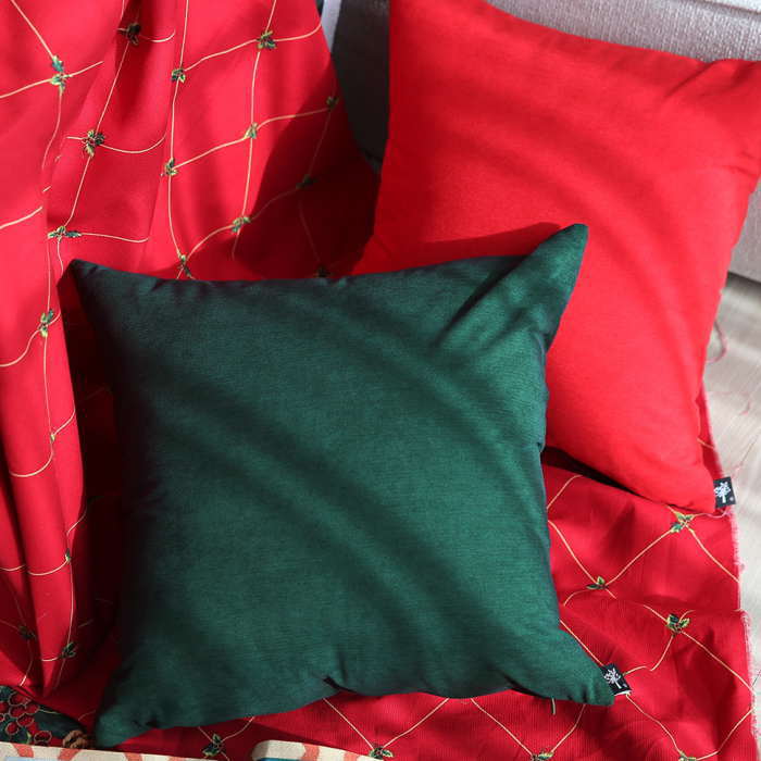 クッション専門ブランドのハンドメイド製品です。 ※こちらはクッションカバー単品タイプとなります。 カラー：グリーン 　レッド ★メール便は1点ご購入時のみ　（2点以上の場合は宅配便を選択下さい） 　【こちらは予約商品です】 ※ご注文日より2...