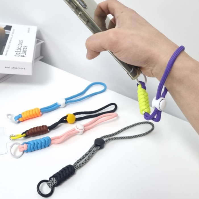 【カラー】ABCDE 薄い透明ホルダーをスマホ本体とケースの間に挟むだけ♪カラフル可愛いお気に入りのハンドストラップに★ ストラップ約23cm　クリアホルダー約5cm 【予約商品】 ※予約商品の場合はご注文後、発送までに2週間程度のお時間を...