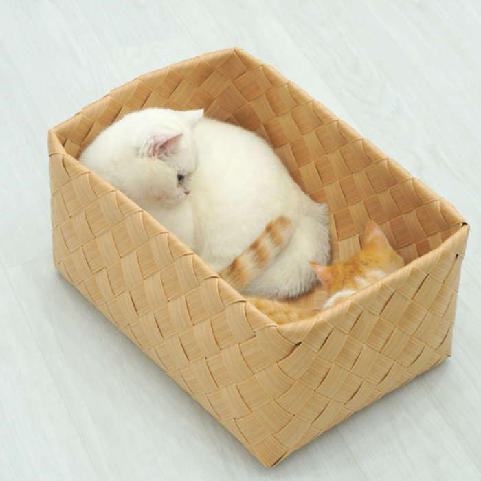 こちらはキューブ型ボックス　キャットタワー用パーツ　バスケット単品　となります。 （カラー） 　ナチュラル　マロン　 四角タイプとなります。 素材：ポリプロピレン100% 【こちらは予約商品です】 下記注意事項をご了承の上ご購入をお願い致し...