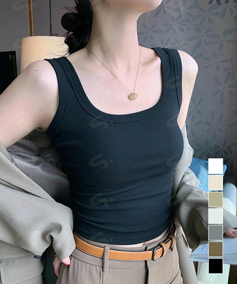 ■商品の特徴見せインナー 肌着 フィット ノースリーブ 着回し ベーシック オシャレ 大人 カジュアル セクシー 部屋着フィット感抜群のリブ素材で、美しいシルエットを演出。 Uネックデザインがデコルテを綺麗に魅せ、大人っぽい印象に。 伸縮性...