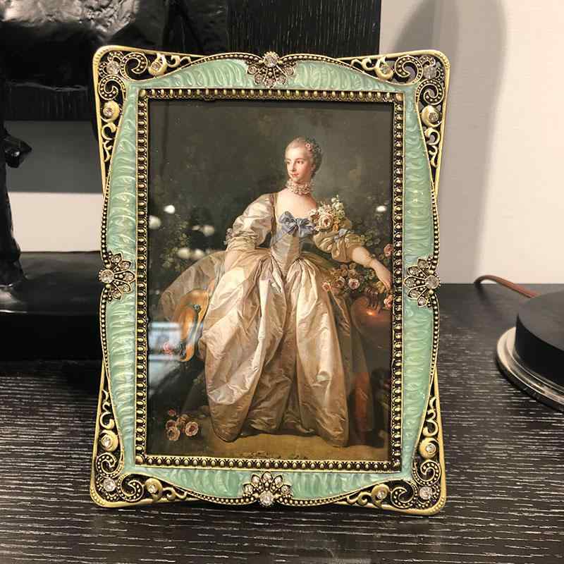 フォトフレーム フォトスタンド 写真立て 縦型 横型 グリーン ゴールド パール ラインストーン レトロ クラシカル アンティーク ヨーロピアン 記念日 家族写真 オブジェ インテリア ディスプレイ 飾り リビング 玄関 かわいい かっこい...