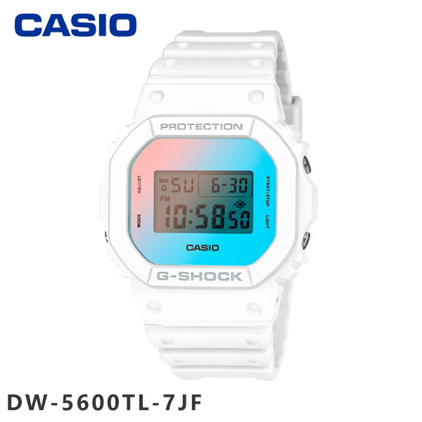 - CASIO - DW-5600TL-7JF - 商品説明文 - 1983年の発売以来、飽くなき強さを求めて進化を続けるタフネスウオッチG-SHOCKから、 ガラス面にグラデーション蒸着を施したBEACH TIME LAPSE Serie...