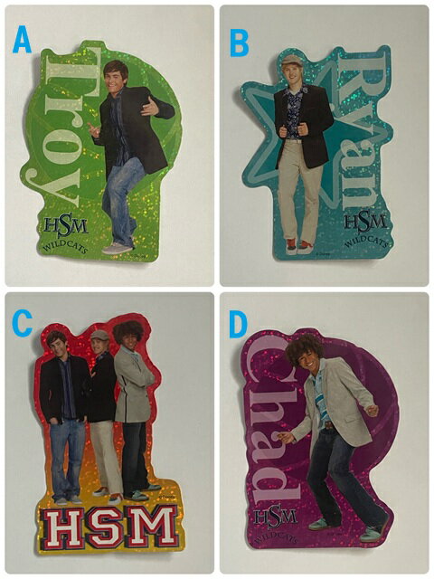 🌟USA直輸入！ディズニーの大人気青春ミュージカル『ハイスクール・ミュージカル（HSM）』から、ファン必携のステッカーが登場！ ガブリエラ、トロイ、シャーペイ、チャドなど、おなじみのキャラクターたちが勢ぞろい♪ 個性豊かなデ...