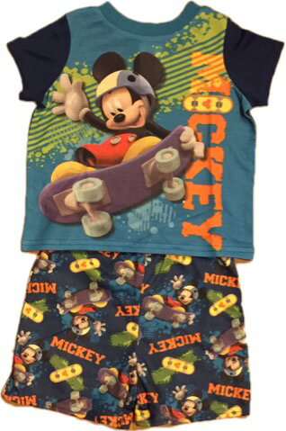 ◇表示サイズ：18MO 上着実寸（身丈30.5cm身幅30.5cm袖丈8.5cm肩幅21cm）パンツ実寸（ウエスト42cm丈25cm） ◇カラー：BLUEベース ◇100％POLYESTER ◇ウエスト部分はゴムが入ってるので実寸よりもやや...