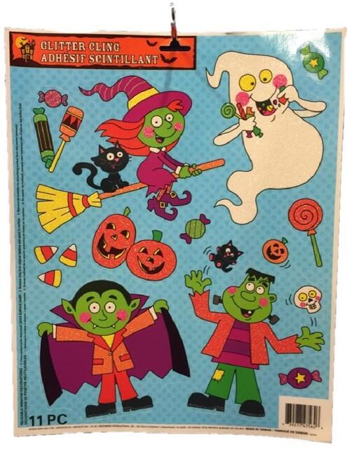 ◇ステッカーシートサイズ：縦37.5cm 横30cm ◇ダイカットステッカー ◇材質：紙製品（屋内用） 本場USAデザインの窓に貼れるハロウィンステッカーシートです☆ 大小11種類のステッカー付！！ ハロウィンバージョンなのでとってもレア!...