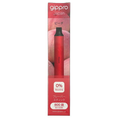 メール便なら送料250円 gippro neo japan ジップロ ネオ 【ピーチ】 使い切り 使い捨て 電子タバコ フレーバースティック ベイプ 約800回吸引可能 ニコチンゼロ タールゼロ 使い切りタイプ 充電不要　