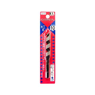 商品説明サイズ10.0mm全長 100mmネジ丈60mm軸径 6.35mmインパクトドライバ対応の6.35mm六角軸です。ドリル先端が先ネジタイプで、先ネジの回転力を利用して押さえつけなくてもスムーズな穴あけが可能です。先ネジとケガキ刃を従...