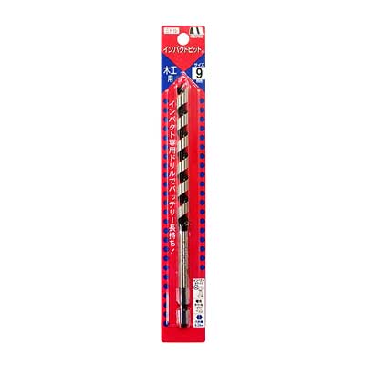 商品説明サイズ9.0mm全長 180mmネジ丈110mm軸径 6.35mmインパクトドライバ対応の6.35mm六角軸です。ドリル先端が先ネジタイプで、先ネジの回転力を利用して押さえつけなくてもスムーズな穴あけが可能です。先ネジとケガキ刃を従...