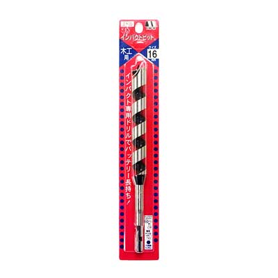商品説明サイズ16.0mm全長 200mmネジ丈130mm軸径 6.35mmインパクトドライバ対応の6.35mm六角軸です。ドリル先端が先ネジタイプで、先ネジの回転力を利用して押さえつけなくてもスムーズな穴あけが可能です。先ネジとケガキ刃を...