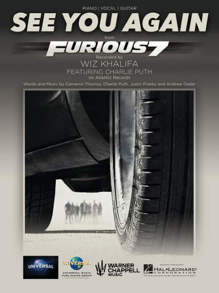 輸入・ギター・ベース・ドラム【詳細情報】See You Again出版社Hal Leonardピアノ・ボーカル・ギター譜・JANコード：0888680074951【島村管理コード：15120250904】