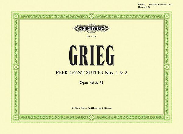 輸入　鍵盤楽器【詳細情報】Peer Gynt Suites Nos.1 Op. 46 & Nos. 2 Op. 55出版社PETERSピアノ連弾(1台4手)・JANコード：0400011605445【島村管理コード：15120250904】