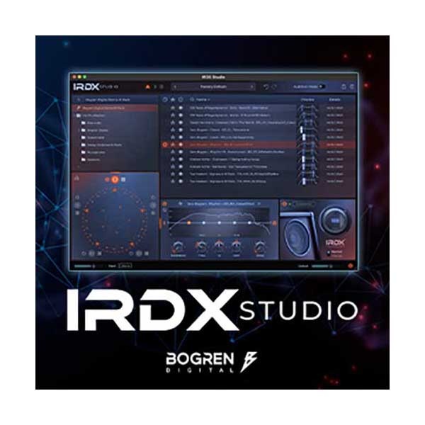 IRに新たな生命を吹き込む、次世代の革新的IRローダー【特徴】『IRDX Studio』は、革新的なスピーカー・エミュレーション機能を搭載した次世代のIR（インパルス・レスポンス）ローダー・プラグインです。『IRDX Studio』は、スピ...