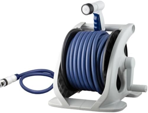 適合蛇口外径：14〜18mm オープンタイプでホースが巻き取りやすいドラムのホースリールです。 藻の発生を抑える遮光層のホースを仕様しています。 耐圧性のある糸入り仕様でねじれに強いホースです。 4水形切替可能な散水ノズル付きです。 蛇口外...