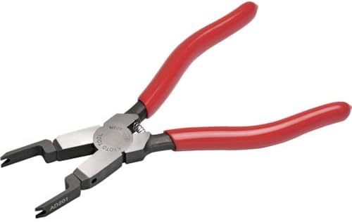 リレーサイズW22.5×D15×H25.5mmのプラグイン端子リレー 全長(mm)：185リレーソケットのフックを押し広げながらリレーを引き抜くことが一つの工具で可能です。 フックがなく素手では引抜くことができない箇所に最適です。