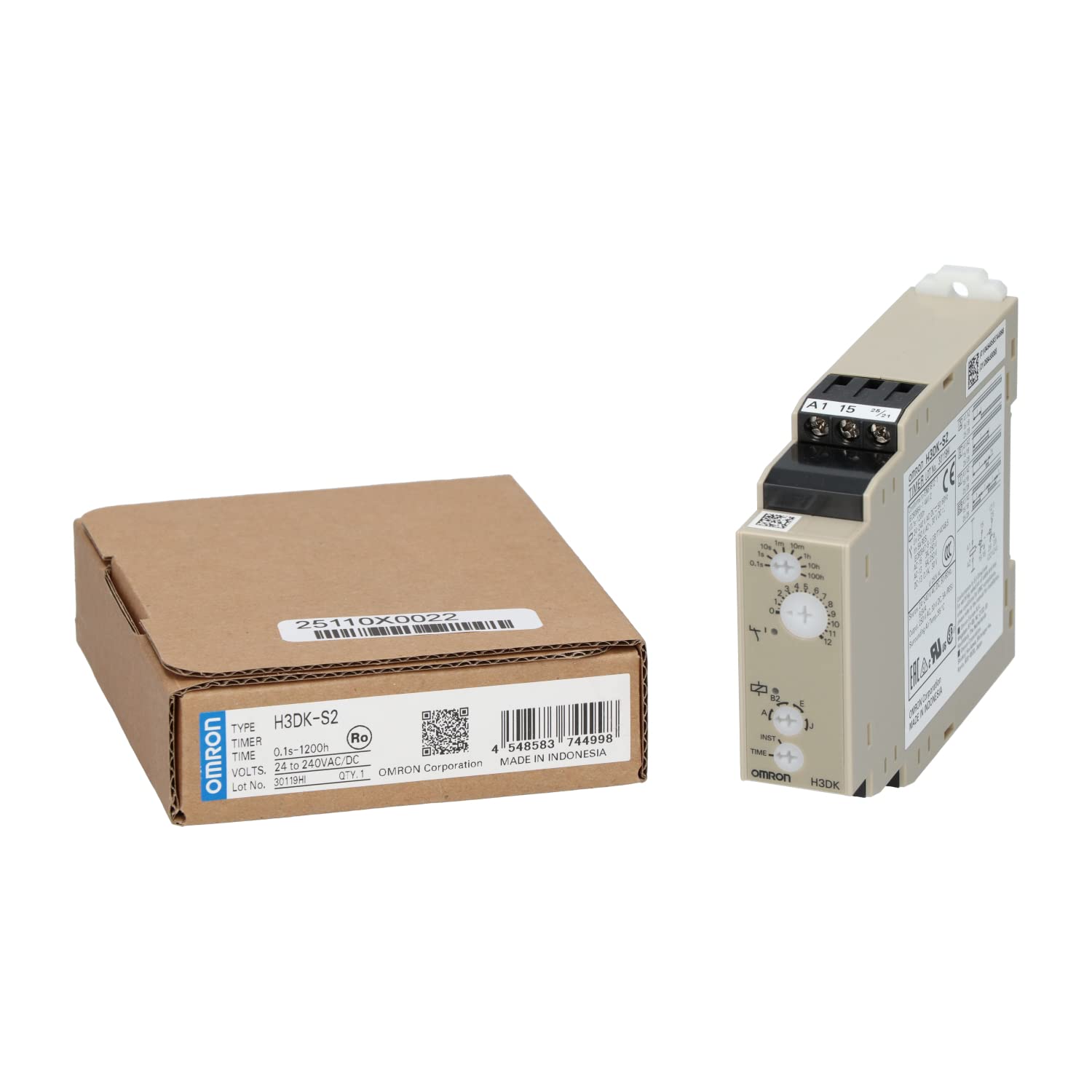 DIN22.5mm幅の盤内用スタンダードタイマシリーズのマルチタイマ? 時間レンジ、動作モードマルチでさまざまな用途に対応? 接点出力2cをスイッチの切り換えにより、限時2cまたは限時1c+瞬時1cに切り換えて使用可能? 0設定瞬時出力によ...