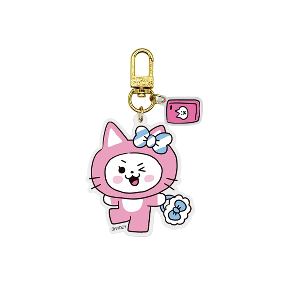 • WDZY アクリルキーリング ACRYLIC KEYRING (CABBIT) • 素材：アクリル、金属 • サイズ：約70x68 (mm) • 製造国：日本