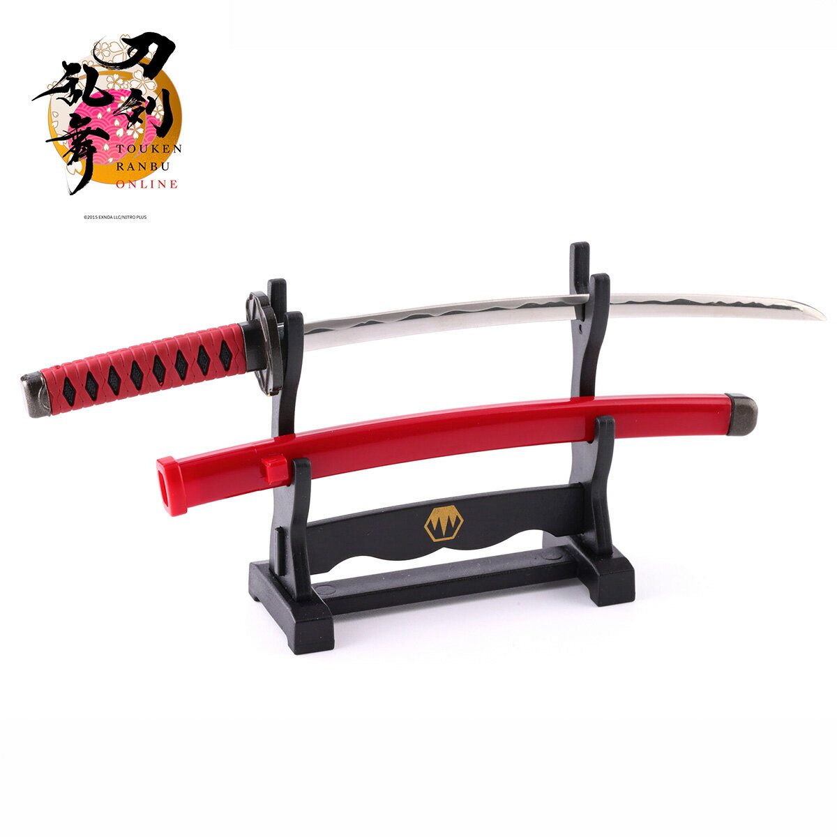 商品名刀剣乱舞 -ONLINE- ペーパーナイフ 孫六兼元モデル（横掛け台付き） サイズ全長 210mm 素材刃部:ステンレス　ハンドル:ABS＋エラストマー　鞘、掛け台:ABS 重量約30.0g ●『刀剣乱舞-ONLINE-』に登場する孫...
