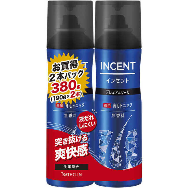 【インセント 薬用育毛トニック 無香料 プレミアムクールの商品詳細】 生薬の力で抜け毛予防 突き抜ける爽快感 2つの生薬エキスが血行促進、毛根を活性化、抜け毛予防＆育毛 ■液だれしにくく、気になる部分にじわっと浸透する、爽快広角ジェットタイ...