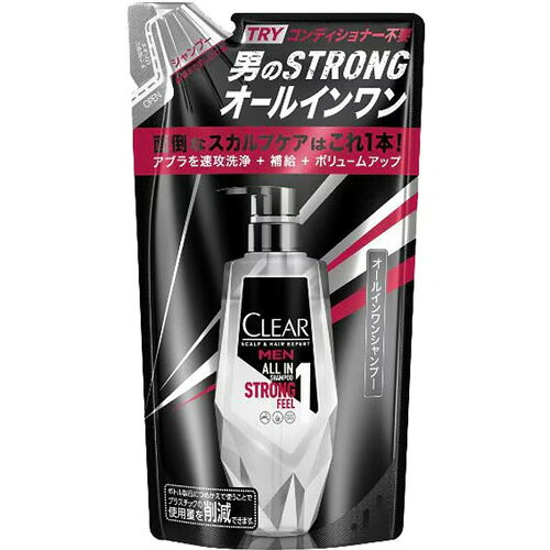 【クリアフォーメン オールインワンシャンプー の商品詳細】 ●4種の補給成分※1配合処方が、毛穴に詰まったアブラを速攻洗浄。 （※1：ボルカニックソイルエキス（火山土抽出物）、ホワイトクレイ（カオリン）、活性炭、活性炭、グレープシードオイル...