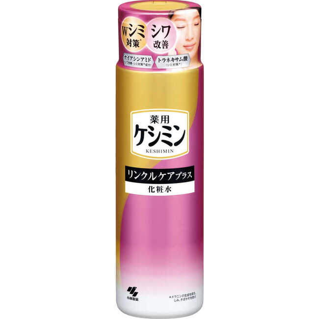 【小林製薬 ケシミンリンクルケアプラス化粧水の商品詳細】 ●シミ対策＊とシワ改善ができる化粧水 ●ナイアシンアミドとトラネキサム酸のWのシミ対策＊成分を配合 ●ナイアシンアミドでシワを改善 ＊メラニンの生成を抑え、しみ、そばかすを防ぐ 【効...