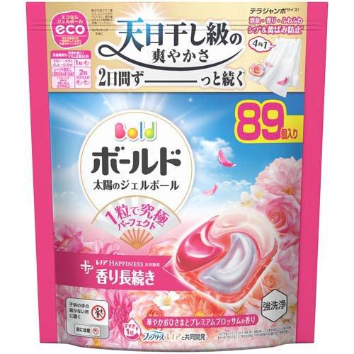 【P＆G ボールドジェルボール4D華やかおひさまとプレミアムブロッサムの香りつめかえテラジャンボサイズの商品詳細】 天日干し級の爽やかさ。2日間ずーっと続く*1 1粒で究極パーフェクト*。 ファブリーズ レノアと共同開発　 華やかおひさまと...