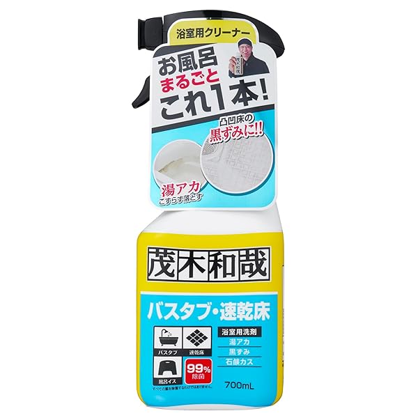 【レック 茂木和哉 バスタブ 凸凹床用洗剤 700mlの商品詳細】 ●バスタブの残り湯ラインの湯アカにスプレーするだけで、こすらずすっきり洗浄します。 ●浴槽だけでなく速乾床や風呂フタ、フロイス等、お風呂まるごとこれ1本でお掃除できます。 ...