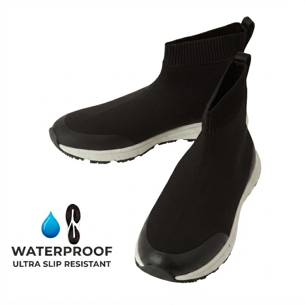 OIVIO FIT THE ORIGINAL [ Waterproof knit boots sneaker ] COOL BLACK 防水 レディース 通勤 お仕事スニーカー きれいめ オフィスカジュアル ビジカジ 疲れにくい 歩きやすい...