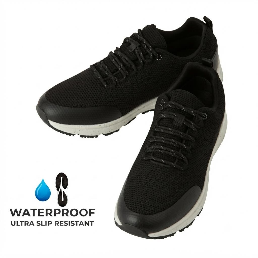 OIVIO FIT THE ESSENTIAL[ Waterproof knit sneaker ] COOL BLACK 防水 メンズ・レディース対応 ユニセックス 通勤 お仕事スニーカー きれいめ オフィスカジュアル ビジカジ 疲れにく...