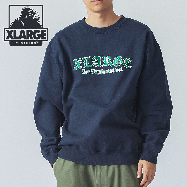 [ ブランド ] エクストララージ　XLARGE [ ジャンル ] スウェット／トレーナー [ 素　 材 ] 本体：綿100％ リブ部分：綿98％／ポリウレタン2％ 刺繍部分：ポリエステル100％ [ サイズ ] 着丈×身幅×肩幅×袖丈（c...