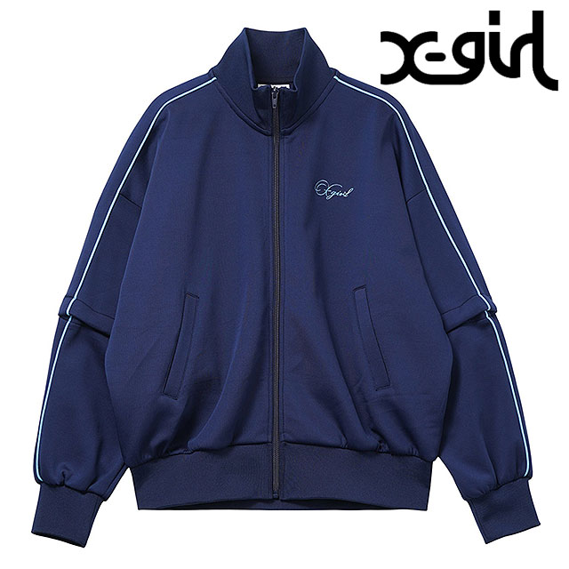 [ ブランド ] エックスガール　X-girl [ ジャンル ] ジャケット／ジャージ [ 素　 材 ] ポリエステル55％／綿37％／ポリウレタン8％ [ サイズ ] 着丈×身幅×肩幅×袖丈（cm） Sサイズ：58×63×57.5×48....