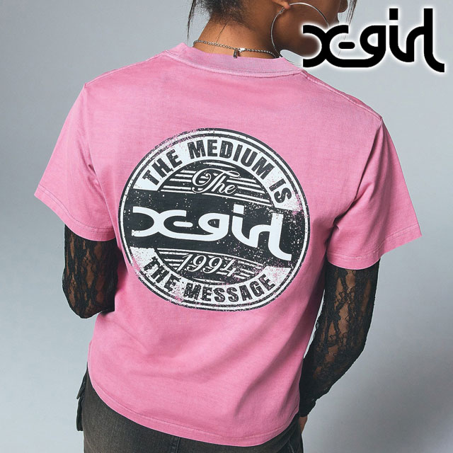 [ ブランド ] エックスガール　X-girl [ ジャンル ] Tシャツ／半袖 [ 素　 材 ] 綿100％ [ サイズ ] 着丈×肩幅×身幅×袖丈（cm） Sサイズ：54×40×46×17 Mサイズ：57×42×49×18 Lサイズ：6...