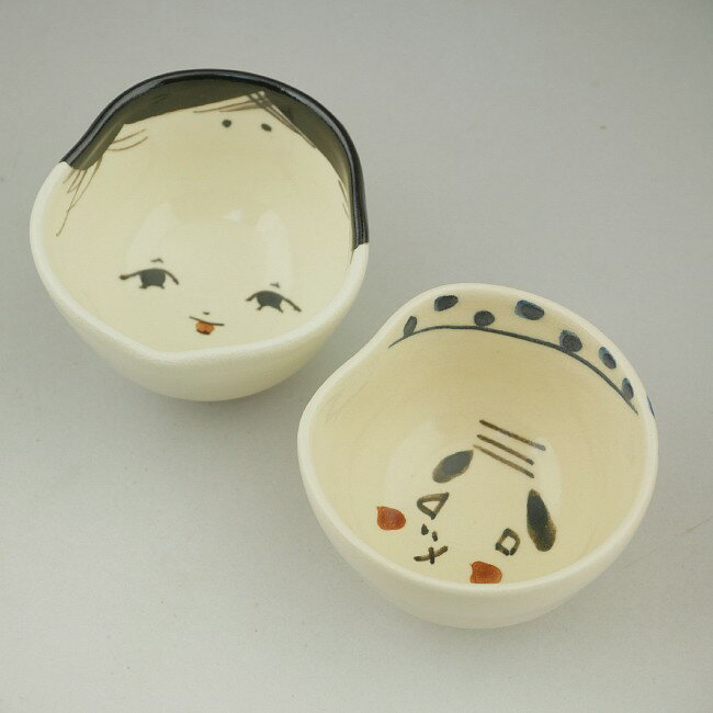 ギフト対応 清水焼の香祥作のお福（おふく）と火男（ひょっとこ）のぐいのみです。お福ひとつ、ひょっとこ一つ、ペアのお値段です。 ◆当店の京焼清水焼はご自分用だけでなく、 贈り物やお返し、プレゼントに大変喜んで頂いております。 【贈答用】母の日...