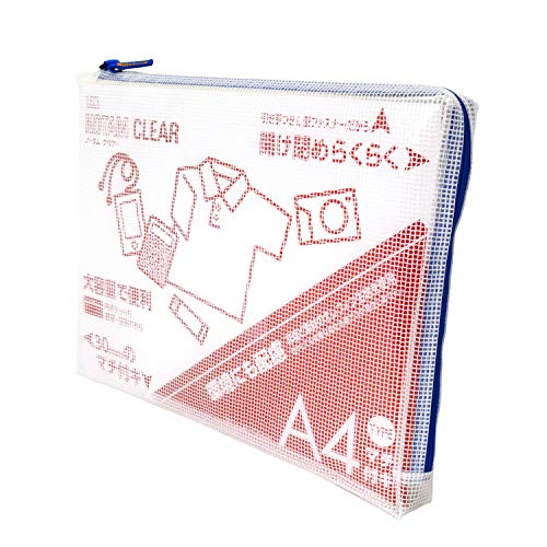 単品・ブルー A4 UNCM-A4#36・・Color:ブルーSize:A4Style:単品・【特長1】繊維の入ったクリアー生地で破れにくく丈夫。重い物でも安心・【特長2】30mmのマチと大きく持ちやすい丈夫なL字型ファスナーで厚みのある大...