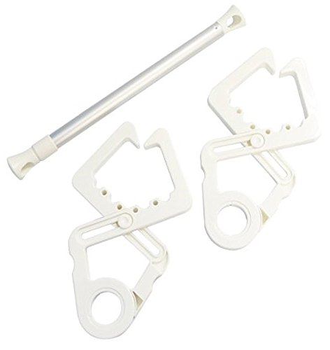 クロスフック 2個組・ホワイト 約縦24×横14.2×奥行1.7cm 83510・・Style:クロスフック 2個組・サイズ:幅37×奥行19×高さ4cm・重量:0.325kg・材質:クロスフック:本体/ポリプロピレン、バネ/鋼、ポール:本...
