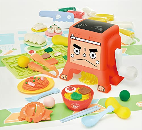 ねんどにゅるにゅる めんたろうセット・オレンジ 4971404318717・・Style:ねんどにゅるにゅる めんたろうセット・やわらかくて発色の良い小麦粘土『ねんDo！』シリーズの、いろいろな麺料理が作れるセットです。・業界初の製麺機「め...