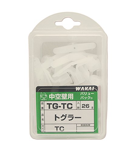 ・ TG-TC・入数:26本・サイズ:TC・適合壁厚:15~19mm・ドリル径:8mm・ネジ径:3.5~6mm説明 中空壁用 【特長】 ・全ての壁に使用でき、ポリプロピレンの特性によって壁を保護しながら保持力を発揮! 【使用上の注意】・トグ...