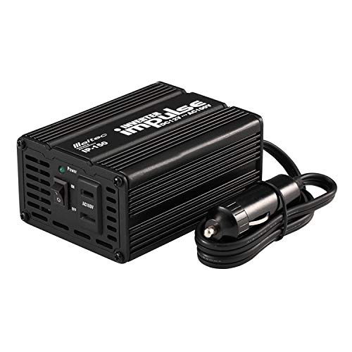 定格出力 120W・ IP-150・・Style:定格出力 120W・●本体サイズ:約75(W)×47(H)×100(D)mm 重さ:250g●入力電圧:DC12V●出力電圧:AC100V●コンセント数:1口●定格出力:120W●最大連続(...