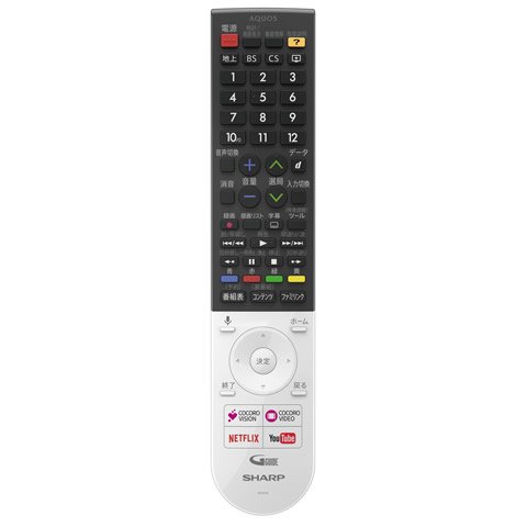 テレビ-/-/0106380533・パッケージ個数:1・シャープ[SHARP]シャープ液晶テレビ用リモコン （010 638 0533）【0106380533】電池蓋が欠品しております。