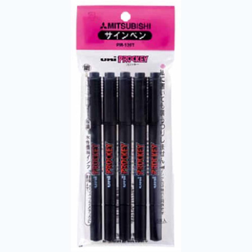 PM120T5P.2424/-/PM120T5P.24・パッケージ個数:1・5本入・インク色:黒・極細(線幅0.4mm) / 細字丸芯(線幅0.9mm)・重量:10g・サイズ :軸径 直径13mm×厚さ17mm×全長145.6mm【紙にはや...