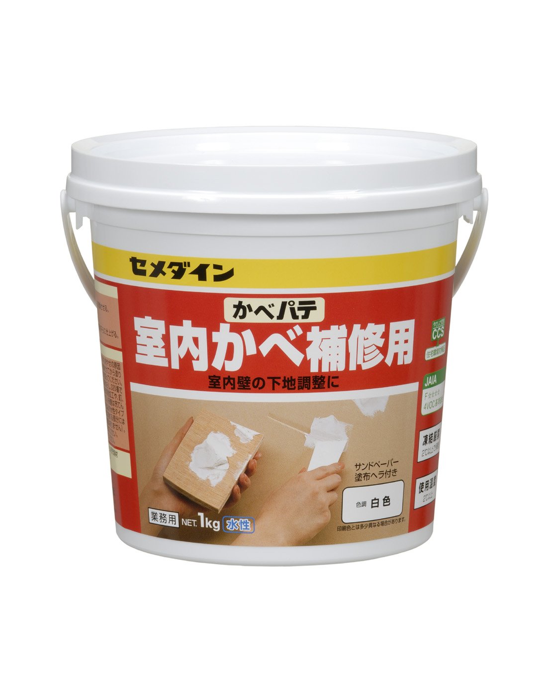 1個白/1kg/HC-158・Size:1kgStyle:1個・パッケージ個数:1・保存期限:無、製造年月日表記:有・内容量:1kg・仕様:ポリ缶入り・環境対策商品・水性・色:白・材質:酢酸ビニル樹脂きめが細かく、伸びがよいので壁穴や傷の補...