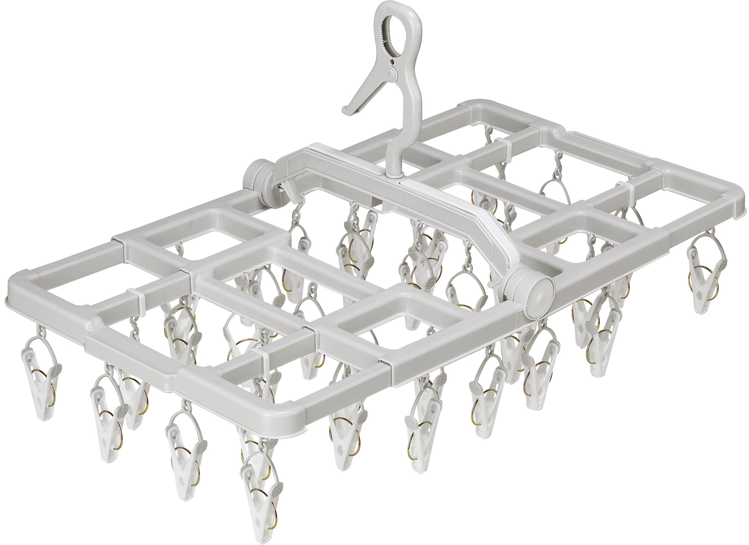 単品ライトグレー/スライドハンガー/BE-02G・Size:スライドハンガーStyle:単品Color:ライトグレー・パッケージ個数:1・サイズ幅43~61×奥行34×高さ35cm・材質:本体/ポリプロピレン、ピンチ/ポリプロピレン・ポリエ...