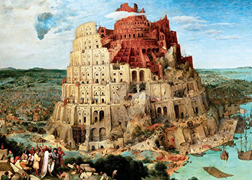 2000スーパースモールピースバベルの塔/38×53cm/54-004・Color:バベルの塔Style:2000スーパースモールピース・写真提供:アフロ・完成サイズ:38x53cm・2000ピース・建物の内部まで細密に描かれたブリューゲル...