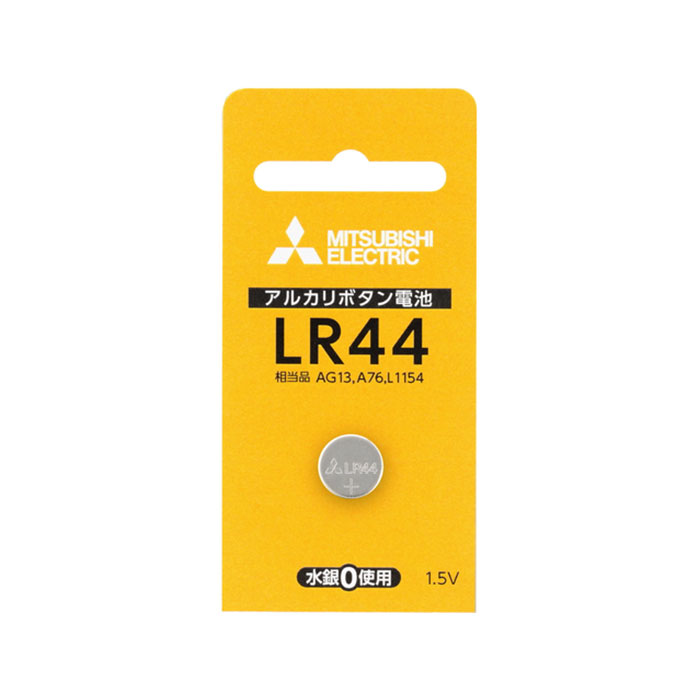 【仕様】●メーカー：三菱電機/MITSUBISHI ELECTRIC●型番：LR44D1BP●JANコード：4902901747519●タイプ：アルカリボタン電池●サイズ：直径11.6mm×高さ5.4mm●電圧：1.5V●入り数：1個●使用...