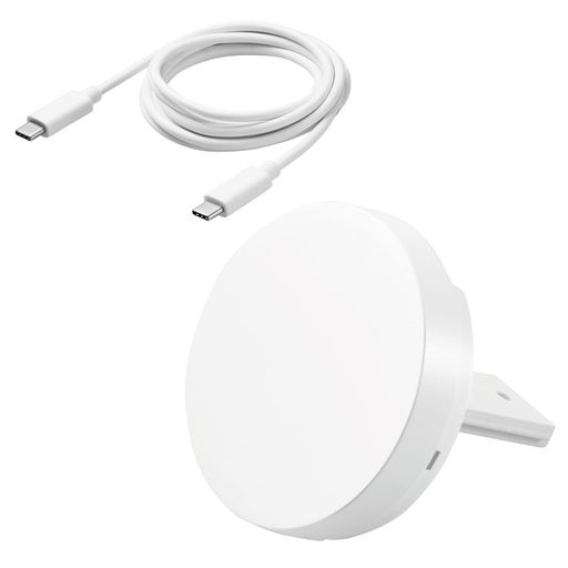 MagSafe対応iPhoneシリーズにマグネットで固定でき、7.5Wで充電ができるワイヤレス充電器です。マグネットによりコイル位置が合うので、効率よく充電可能です。※本製品の充電出力は7.5Wです。MagSafe規格15Wの充電には対応し...